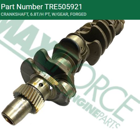 Вал коленчатый John Deere 6068 MAXIFORCE TRE505921 RE505921 по цене ...